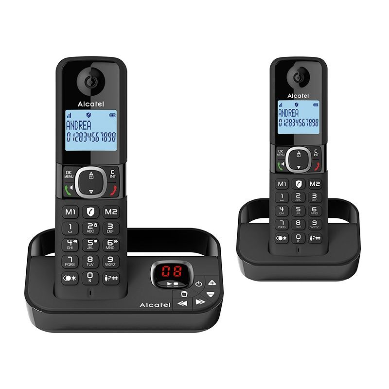 Téléphone duo avec répondeur ALCATEL F860 Voice noir - Electro Dépôt